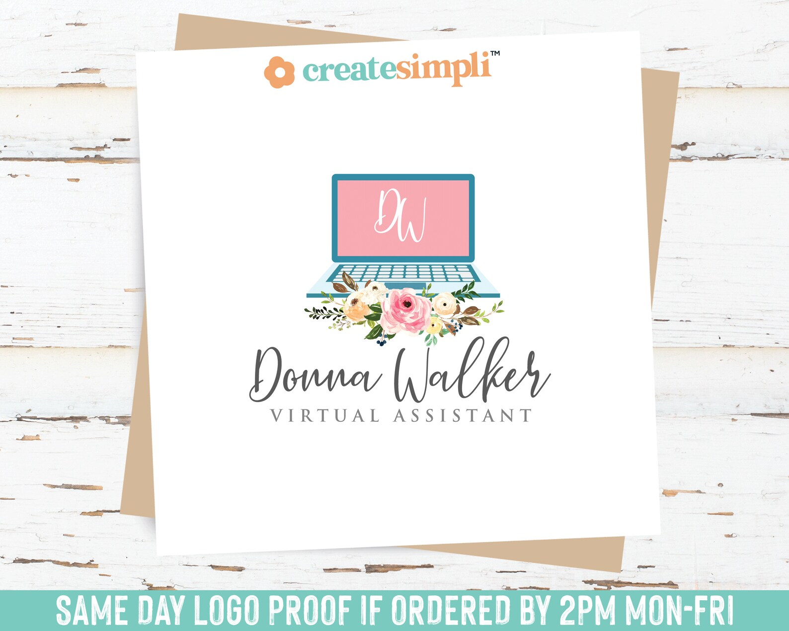 Virtual Assistant Logo Computer Logo Laptop Logo Blogger - Etsy