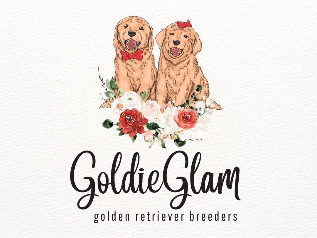 Golden Retrievers, Logo Design, Dog Logo, Pet Sitting Logo, Pet Store ...