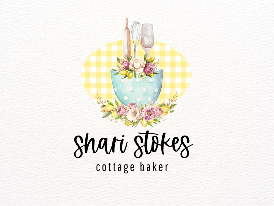 Custom Bakery Logo Pastel Baking Logo Mixing Bowl Logo - Etsy