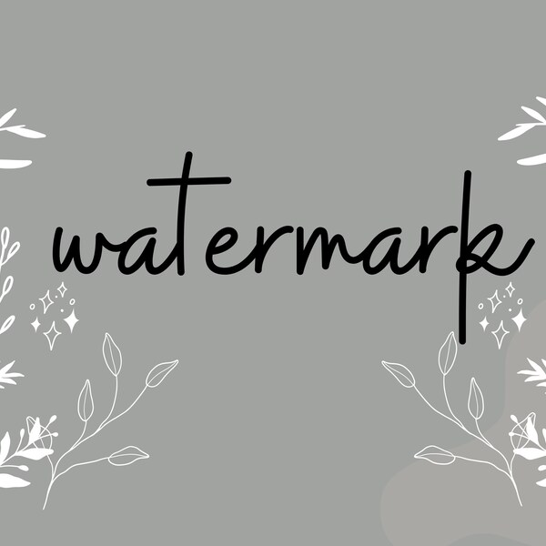 Logo Watermark - Etsy