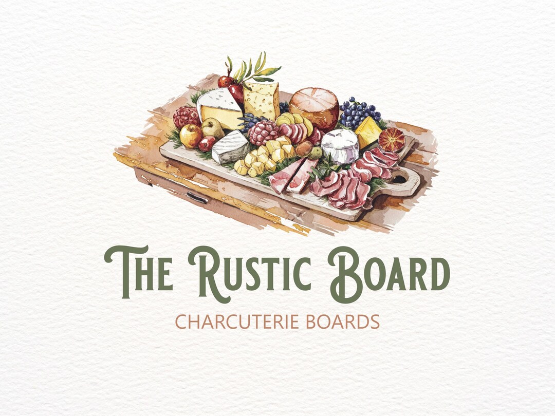 Charcuterie Board Logo, Cheese Board Logo, Custom Logo Design ...