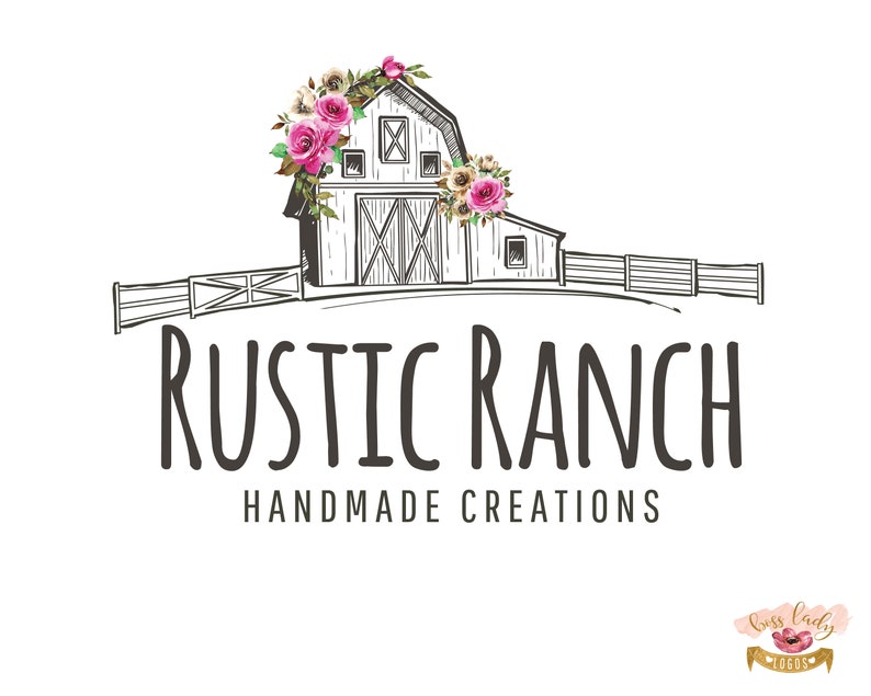 Vintage Barn Logo Rustic Farmhouse Logo Design Branding Farm | Etsy