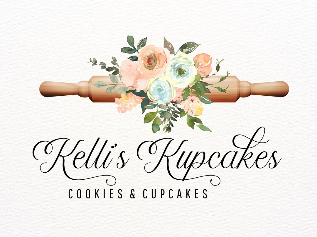 Bakery Logo, Rolling Pin Branding Kit, Custom Baking Logo Design ...