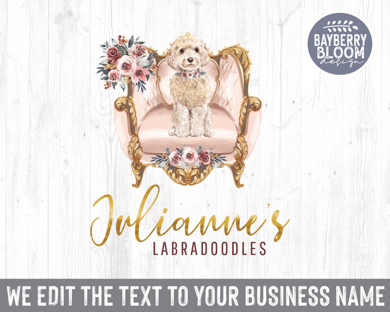 Watercolor Dog Logos Labradoodle Logo Design Grooming Logo - Etsy Australia