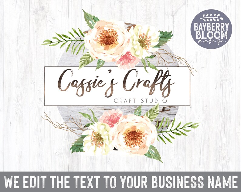 Crafting Logo Barnwood Craft Logo Design Crafty Logo - Etsy