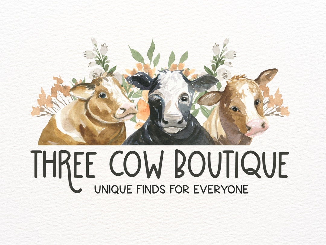 Cow Logo, Custom Farm Logo, Heifer Logo, Black Cow, Modern Farm Logo ...