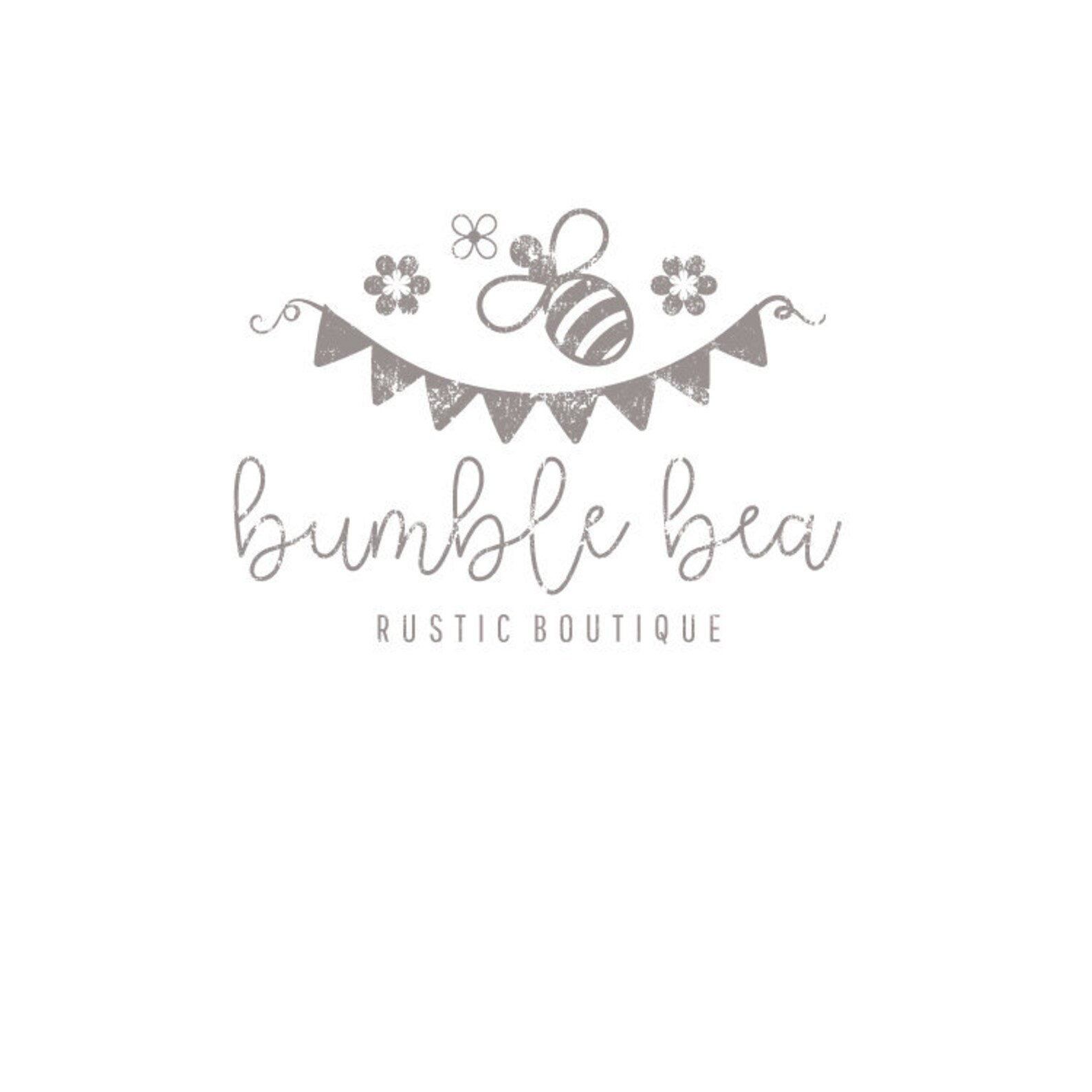 Bee Logo Design Rustic Logo Vintage Logo Distressed Logo - Etsy