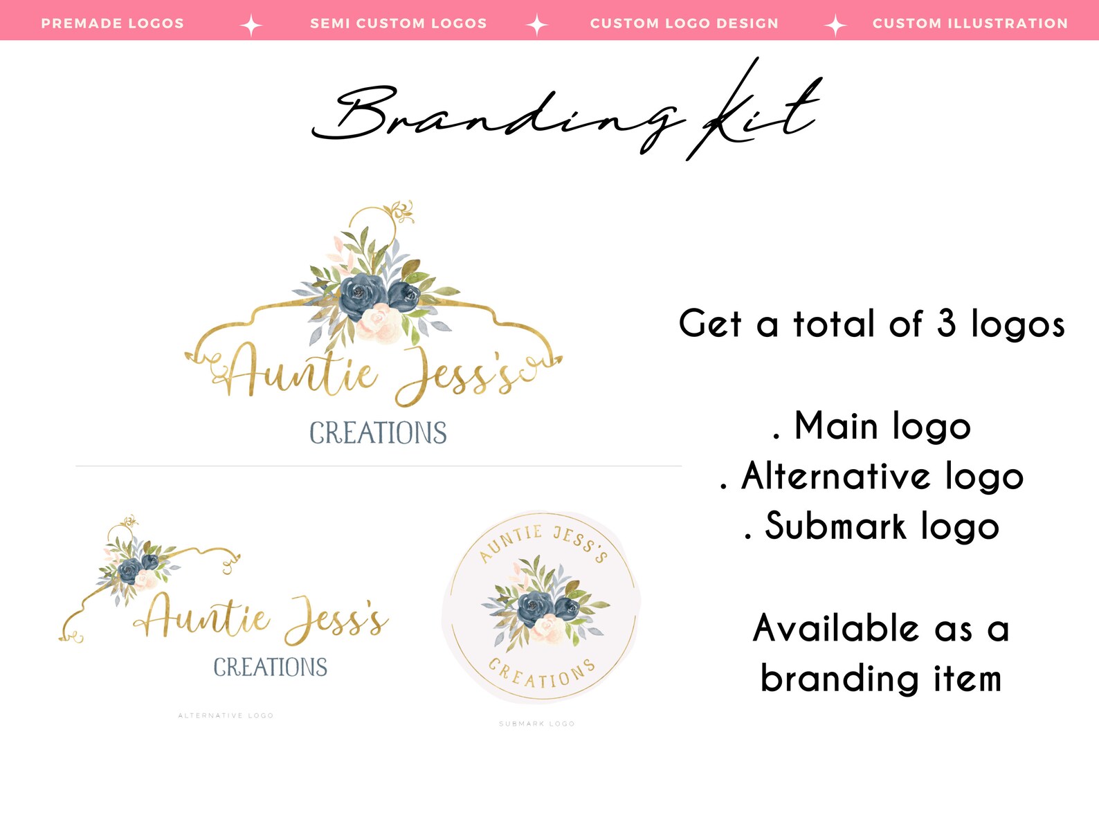 Sunflowers Baking Logo Design, Custom Bee Bakery Logo, Premade Home ...