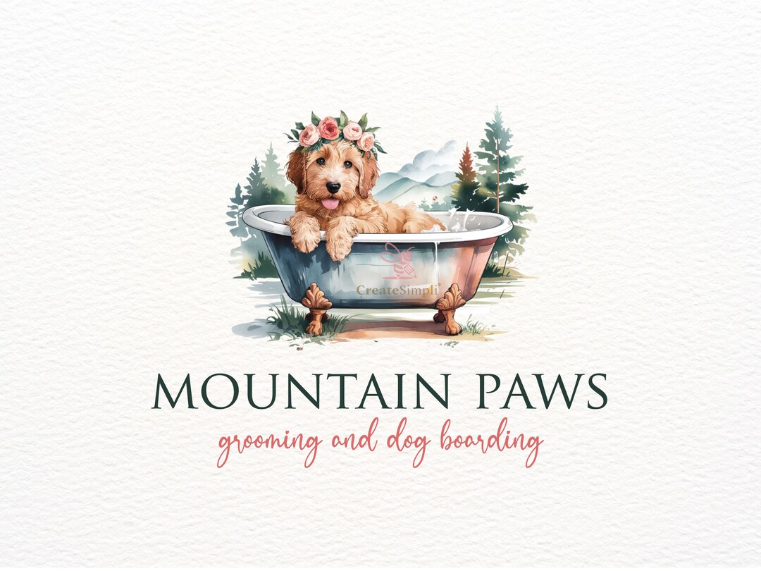 Custom Dog Logo, Goldendoodle, Labradoodle, Dog Groomer Logo, Grooming ...