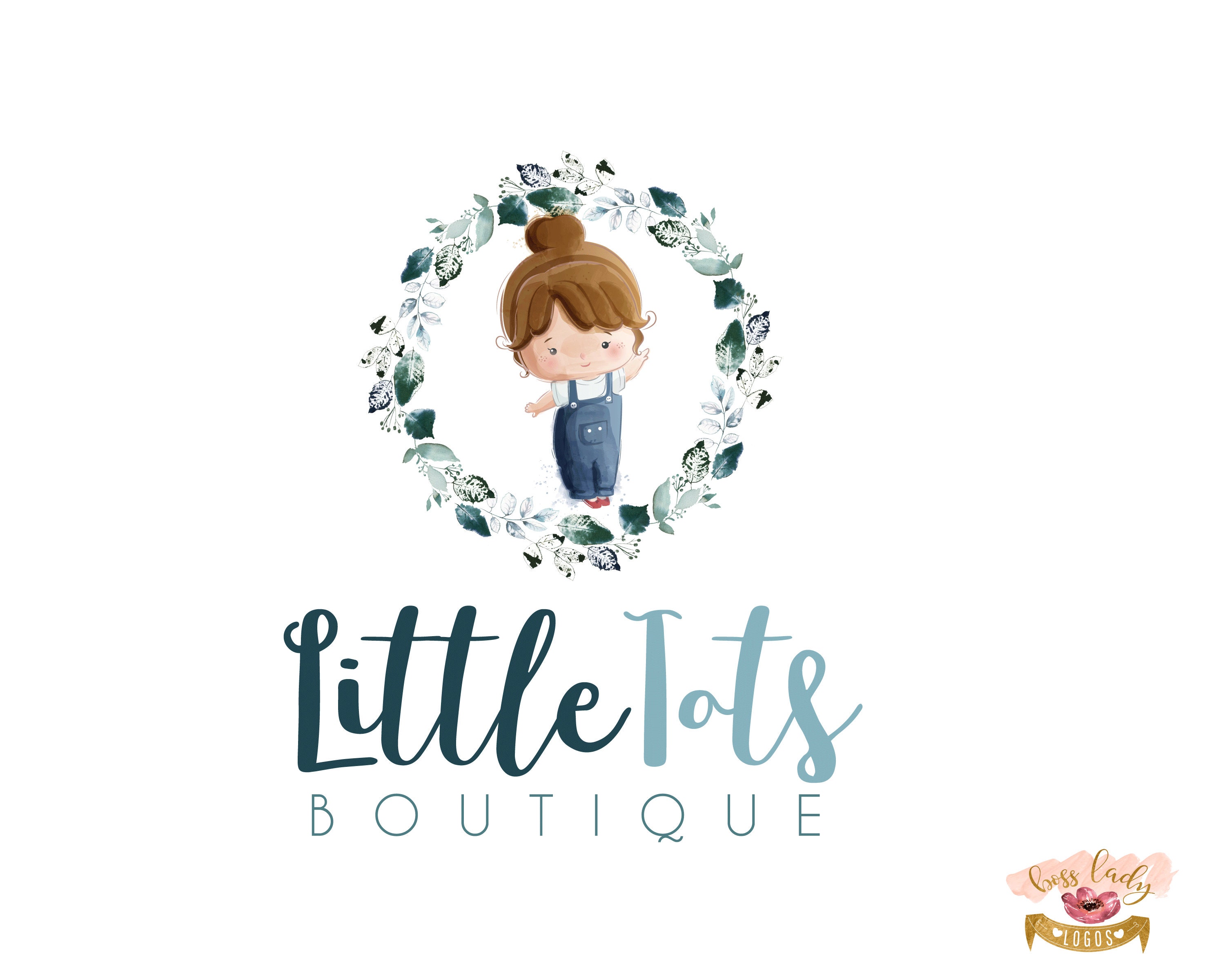 Little Girl Logo Design Kids Logo Design Children's | Etsy