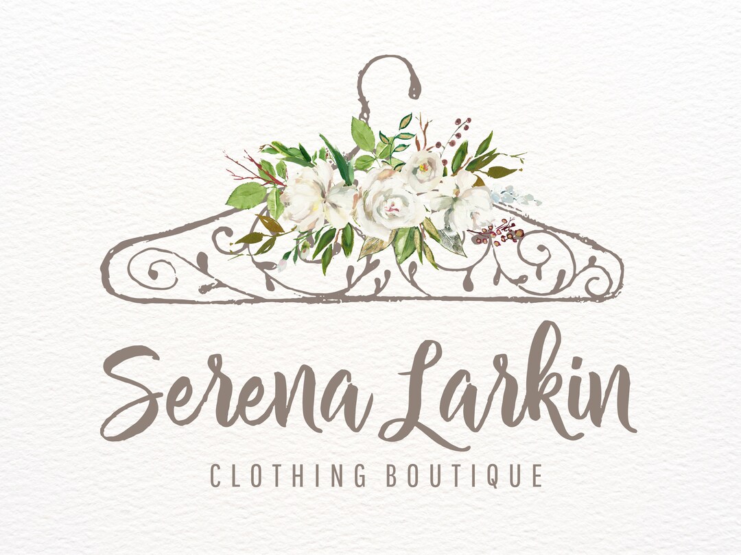 Clothing Boutique Logo, Vintage Hanger Logo, Custom Logo, Modern Logo ...