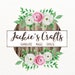 Rustic Wood Logo, Craft Business Logo, Tumbler Logo, Floral Logo Design ...