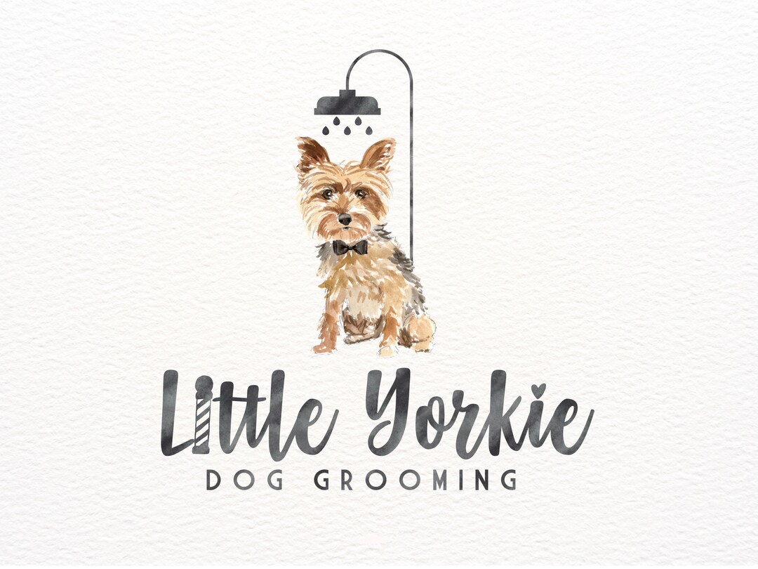 Yorkie Logo, Yorkshire Terrier Logo, Grooming Logo, Pet Salon Logo ...