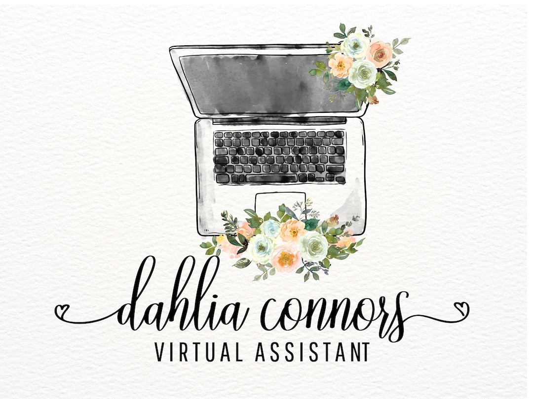 Virtual Assistant Logo, Laptop Logo, Computer Logo, Secretary Logo ...