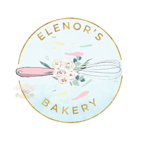 Paper Stationery Teal and Pink Home Baker Donut Logo Doughnut Logos ...