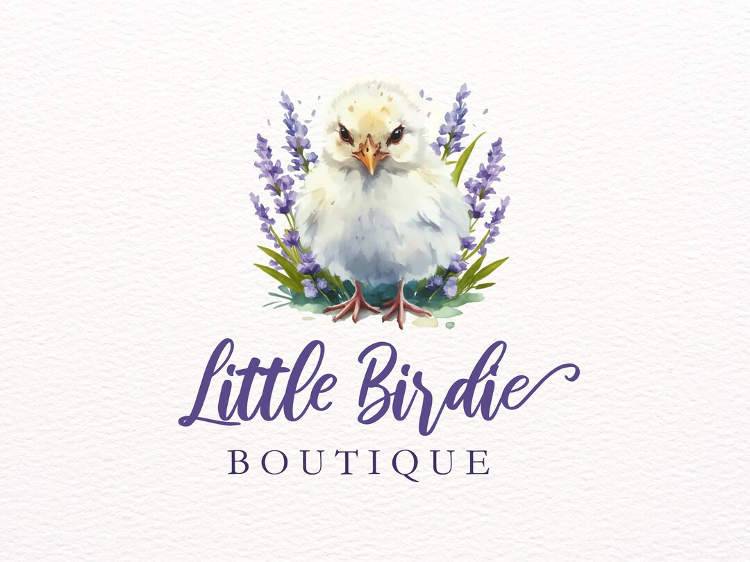 Little Chick Logo, Birdie Logo, Duck Logo, Baby Chick Logo, Lavender ...