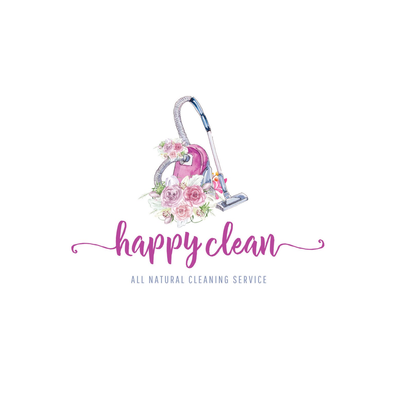 Cleaning Service Logo Purple Vacuum Logo Maid Logo Design - Etsy