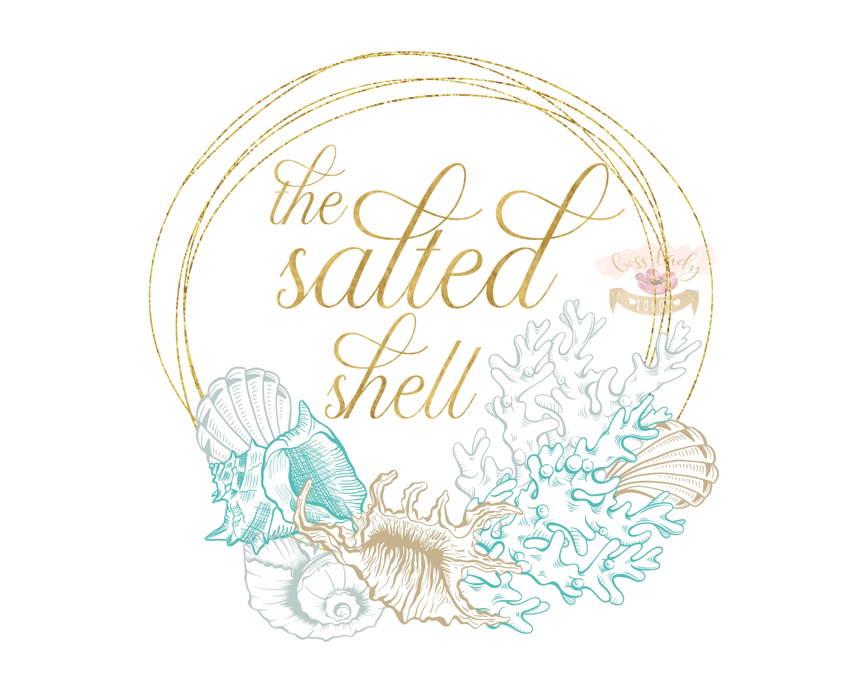 Coastal Logo Design Seashell Logo Nautical Logo Design | Etsy