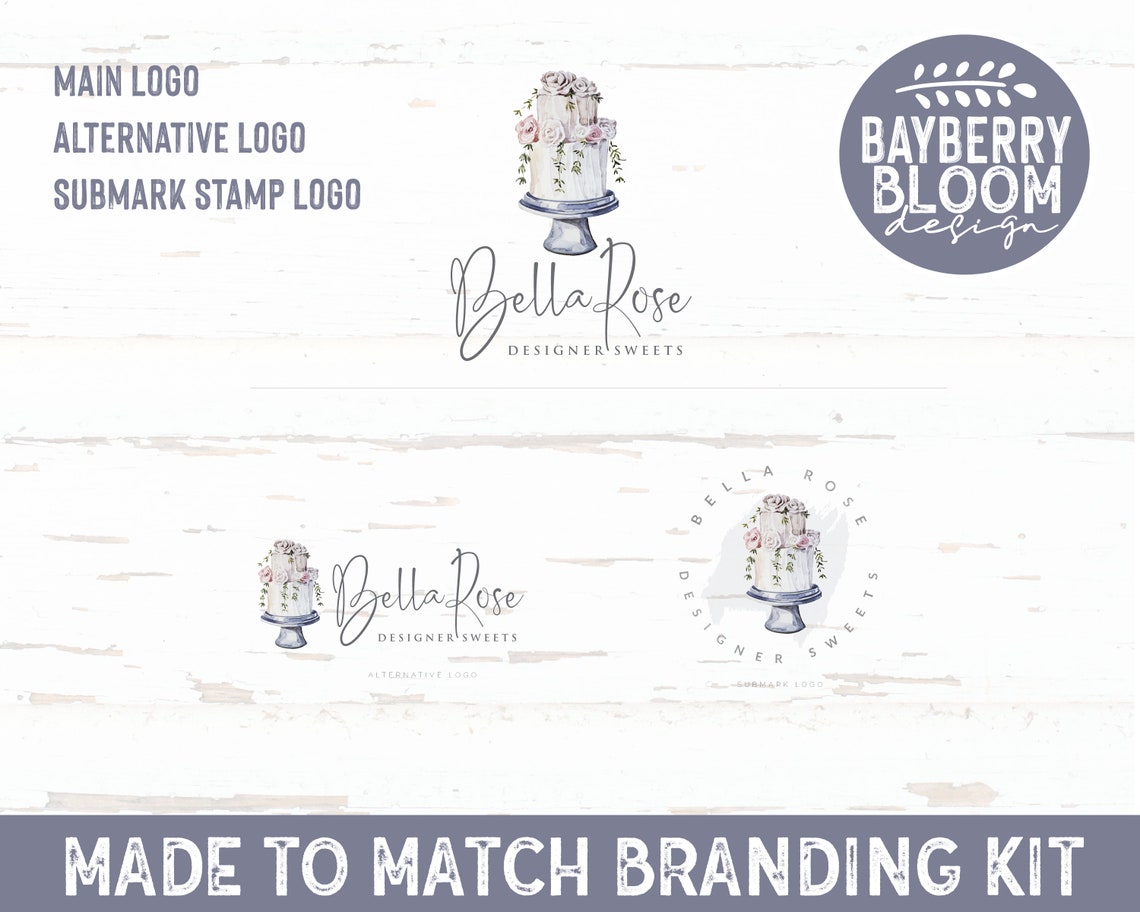 Apron Logo Bakery Logo Design Watercolor Baking Logo Home - Etsy