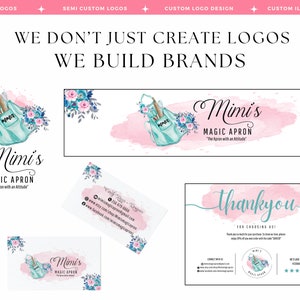 Children's Boutique Logo Little Girl Boho Branding Hanger With Florals ...