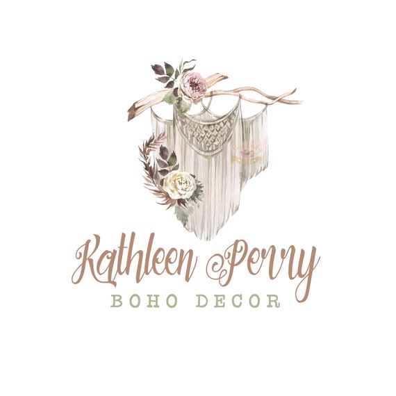 Macrame Logo Design Knitting Logo Rustic Boho Logo Home - Etsy