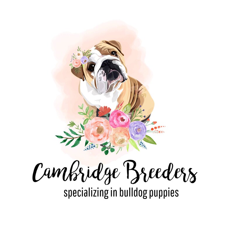 Pet Logos Bulldog Logo Dog Breeder Logo Custom Logo Pet | Etsy