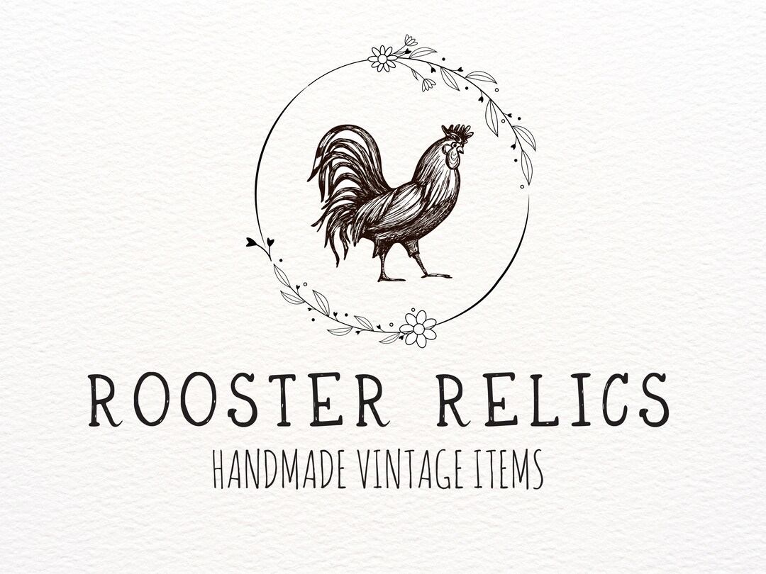 Rooster Logo, Vintage Rooster, Retro Rooster, Farm Logo, Hand Drawn ...