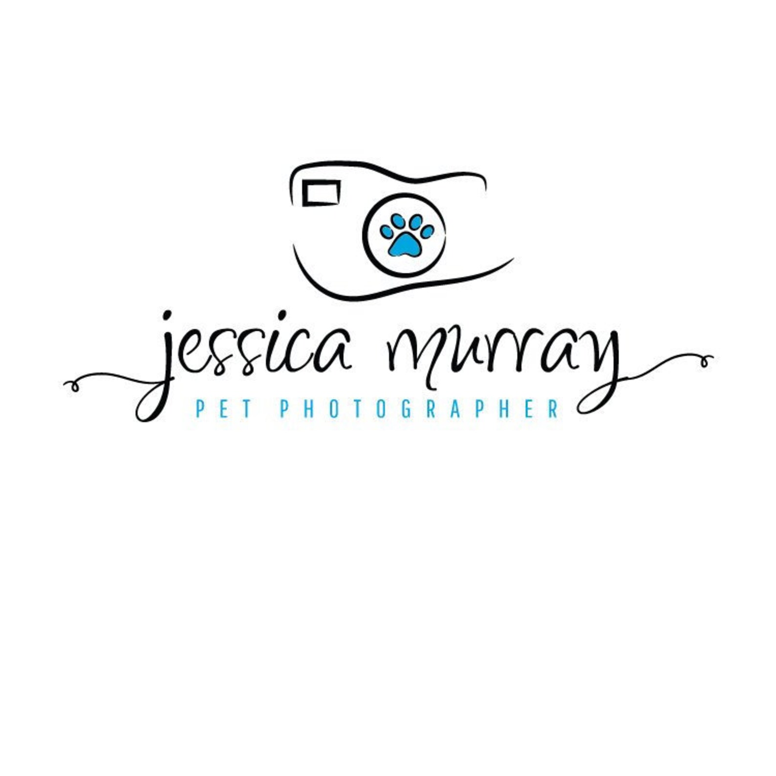 Pet Photography Logo Paw Print Photographer Logo Branding | Etsy