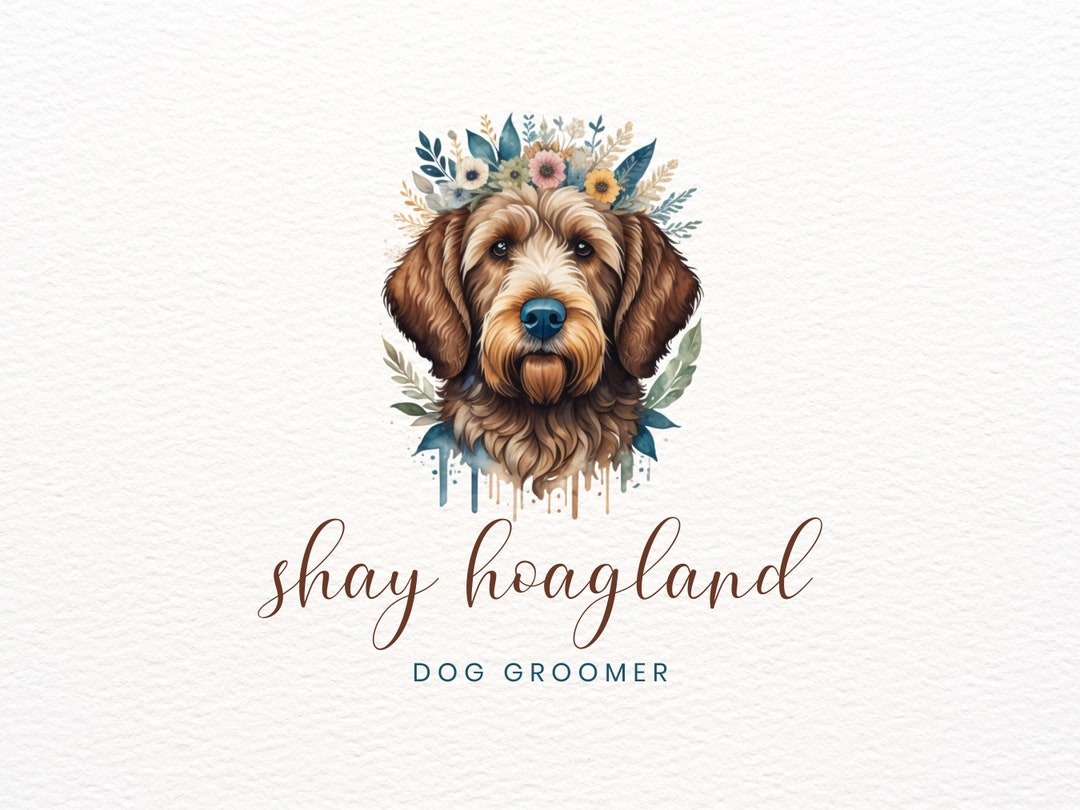 Labradoodle Logo, Dog Groomer Logo, Pet Sitting Logo, Dog Walker Logo ...