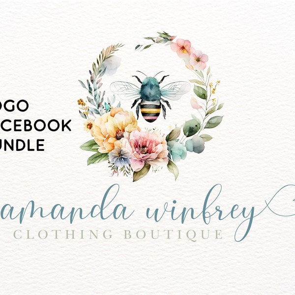 Flower Bee Logo - Etsy
