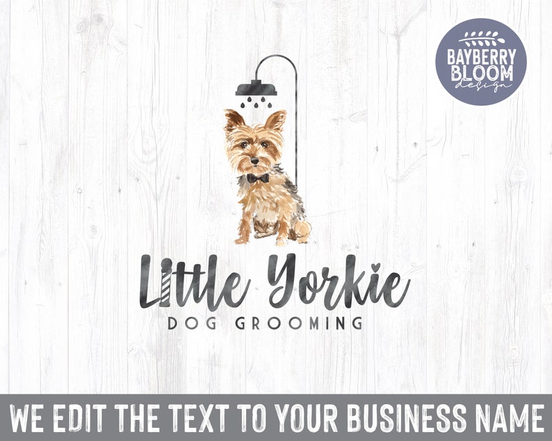 Yorkie Logo Yorkshire Terrier Logo Grooming Logo Pet Salon - Etsy