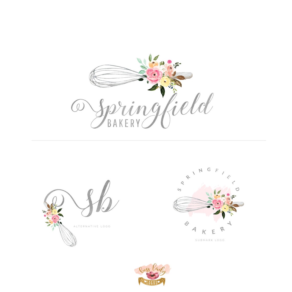 Whisk Logo Bakery Branding Kit Baking Logo Design - Etsy