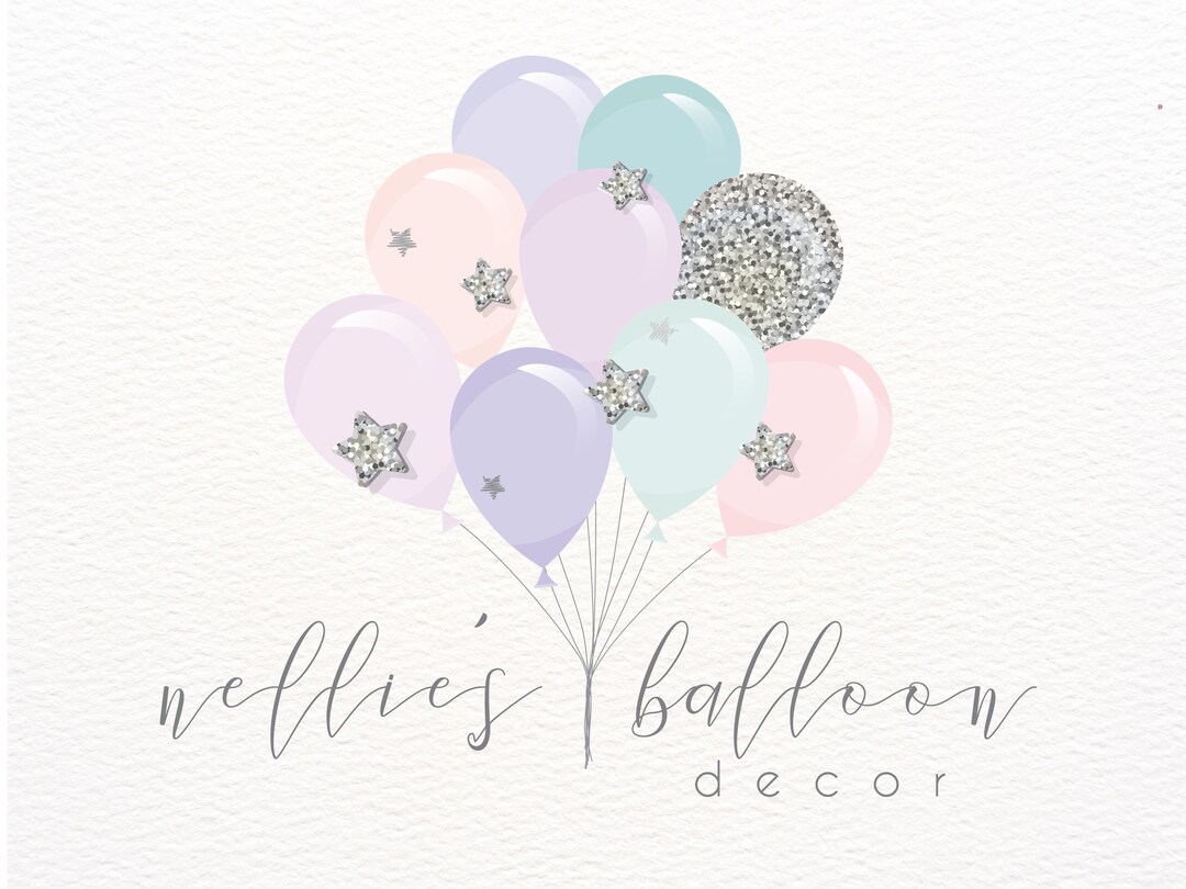 Logotipo de globos, logotipo de organizador de fiestas, logotipo de ...