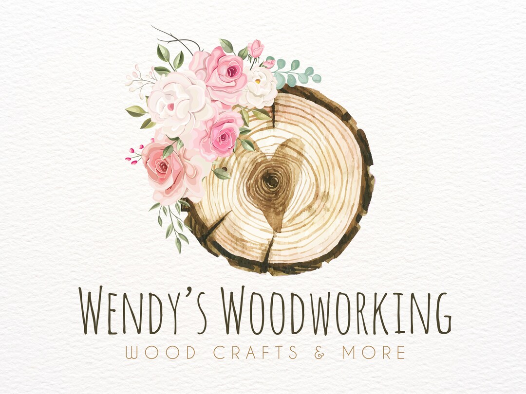 Wood Logo Premade Branding, Woodworking Logo Design, Tree Logo Design ...