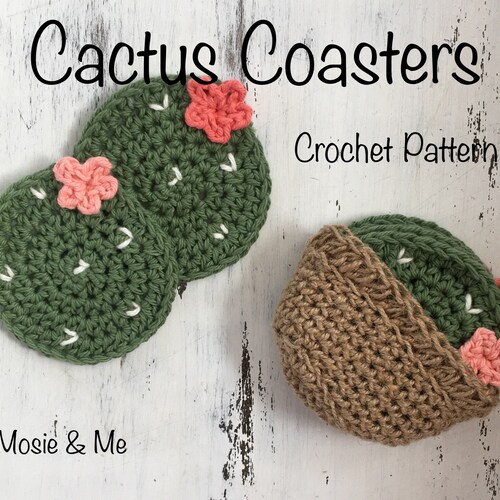 Cactus Coaster PATTERN Crochet Pattern for Succulent Coasters - Etsy