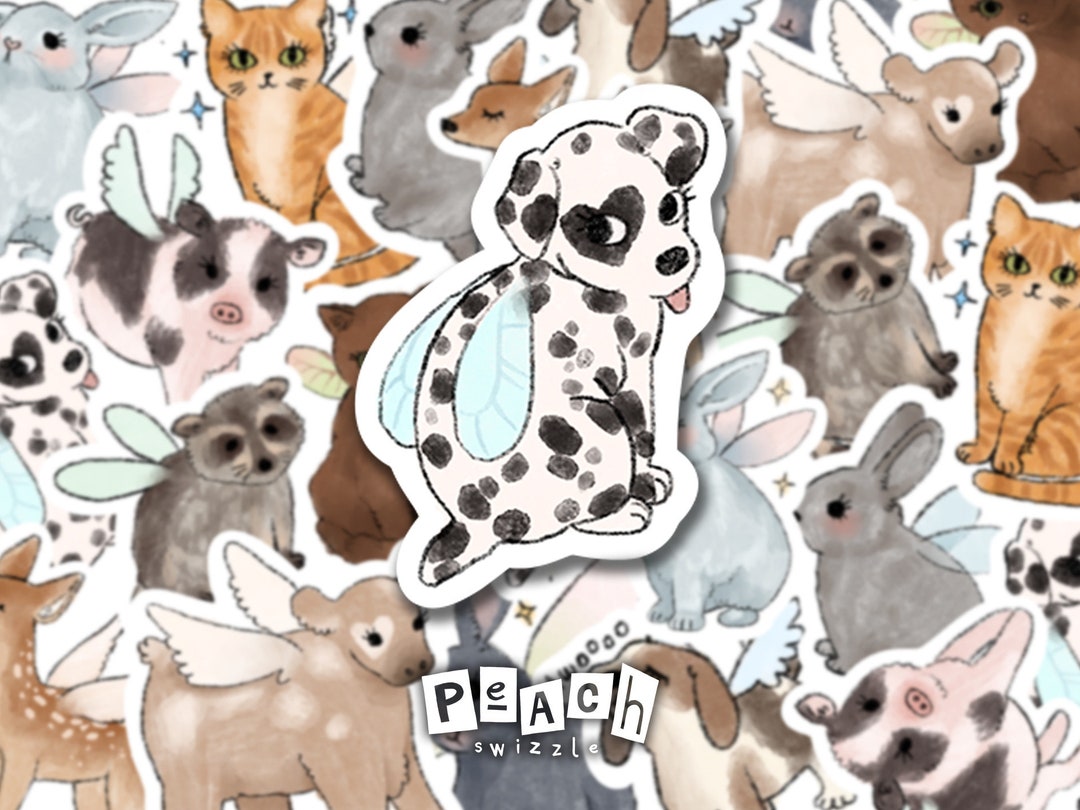FURRY FAIRIES Sticker Pack - 11 Cute Animal Fairy Stickers, Holographic ...