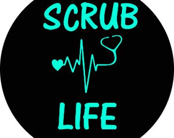 Scrub Life Car Decal - Etsy