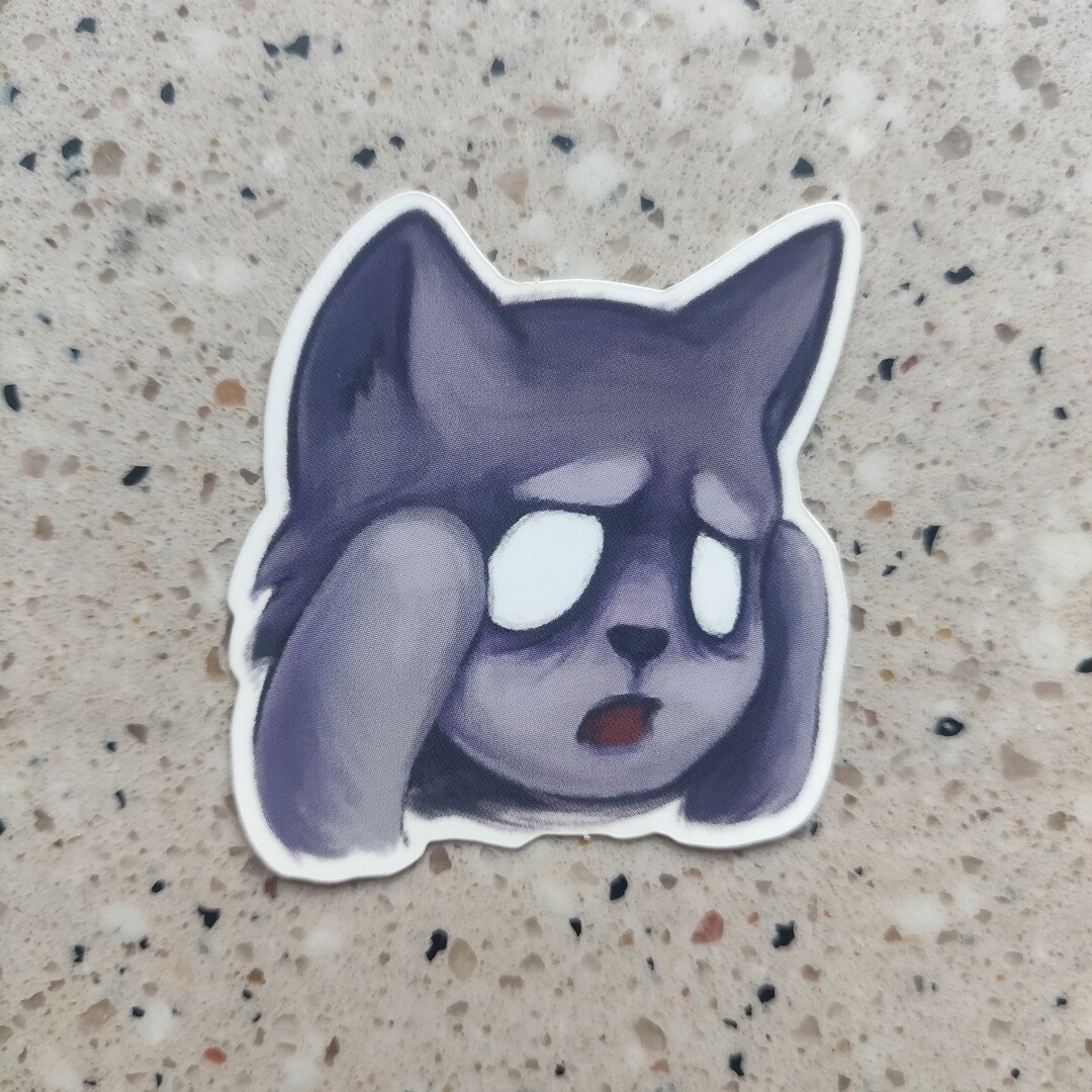 Ugh • Cat Emote Matte Vinyl Sticker - Etsy