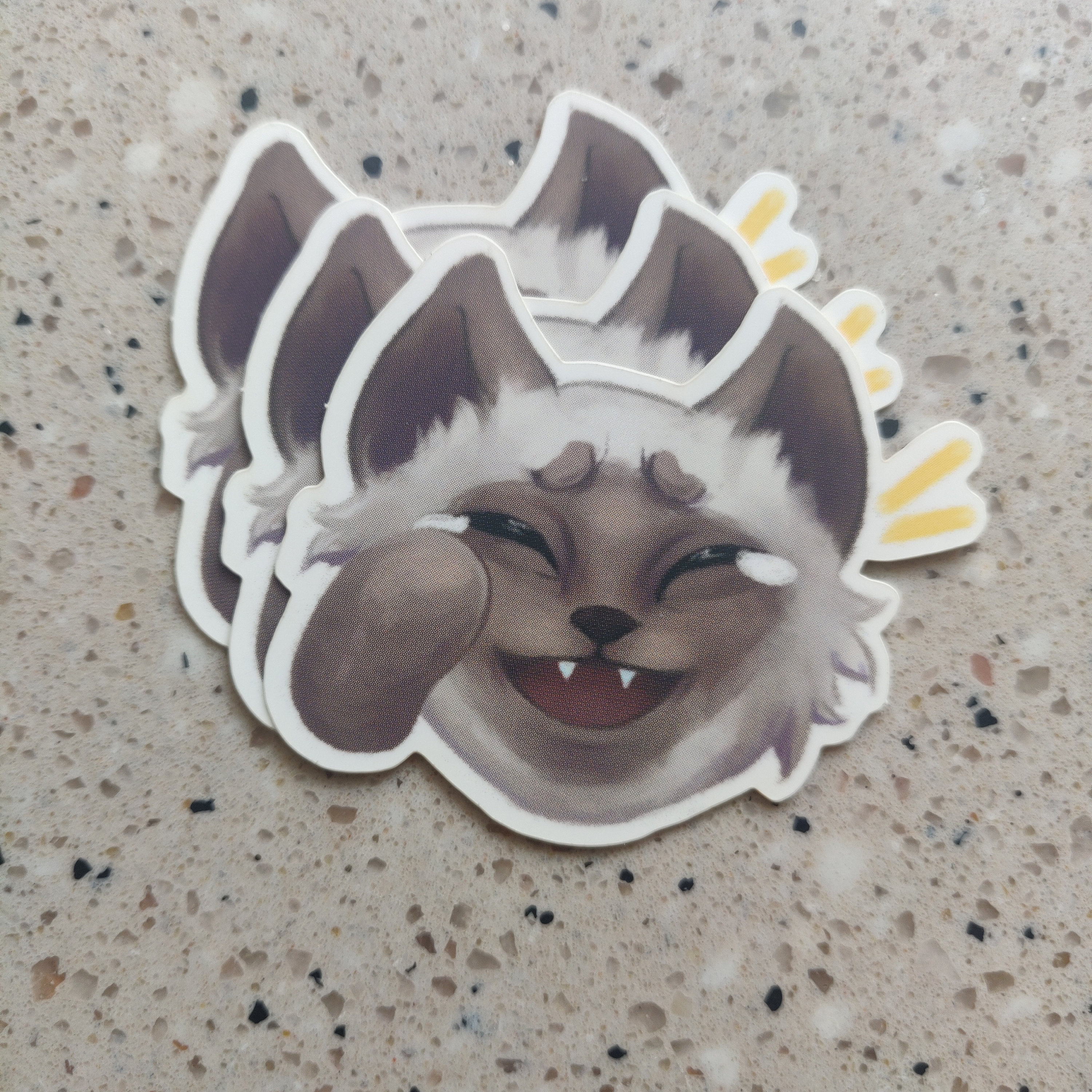 LOL • Cat Emote Matte Vinyl Sticker - Etsy