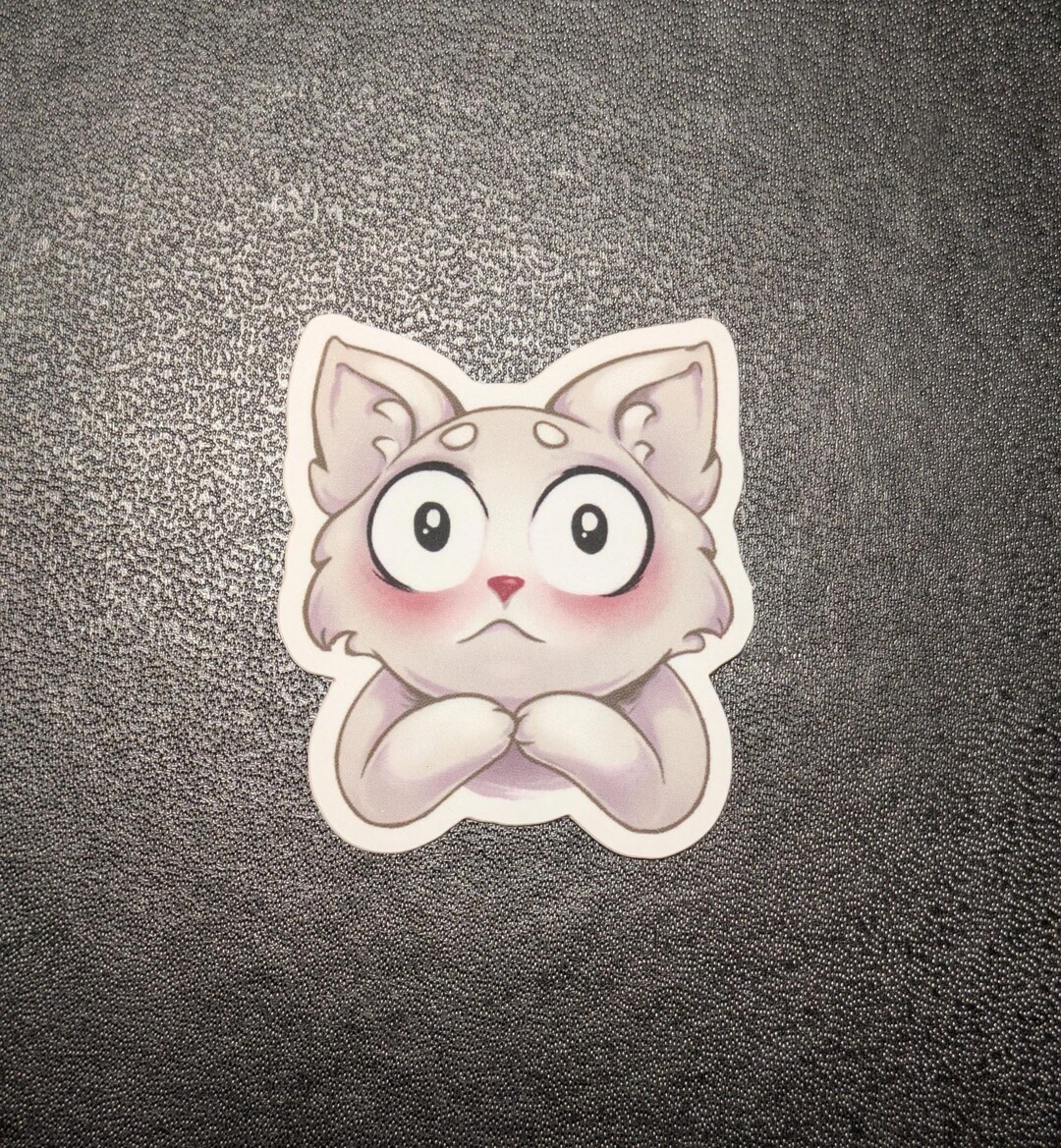 Blush • Cat Emote Matte Vinyl Sticker - Etsy