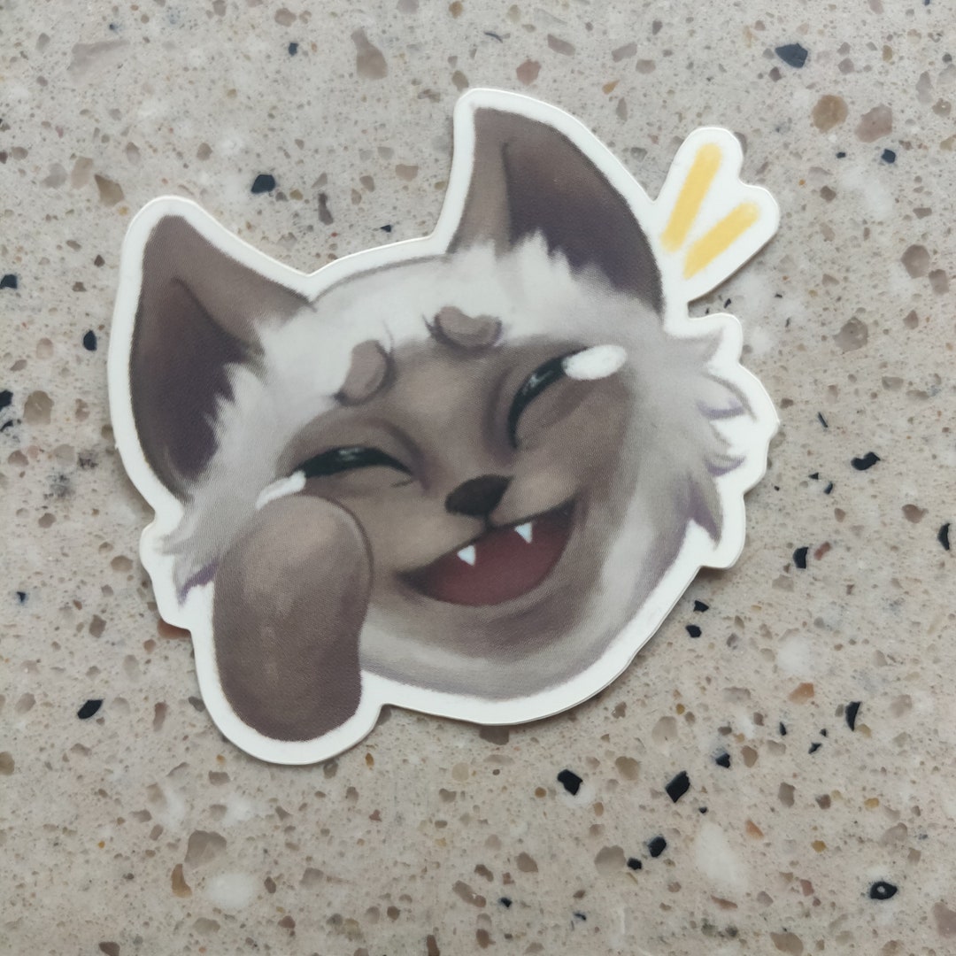 LOL • Cat Emote Matte Vinyl Sticker - Etsy