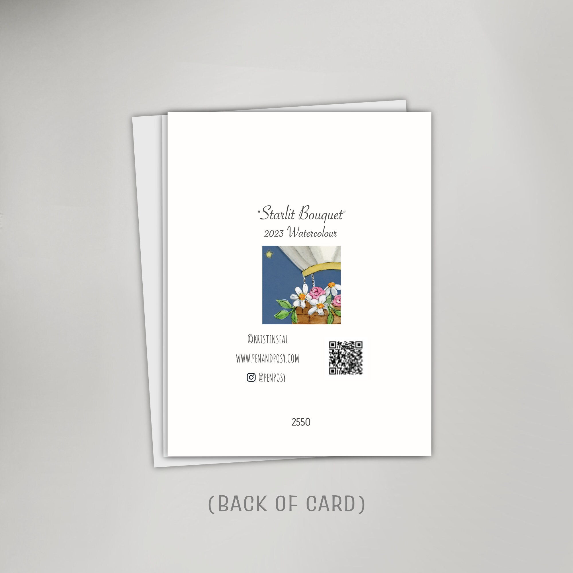 Hot Air Balloon Note Card to Welcome Baby, Thank You, Bridal Showers ...