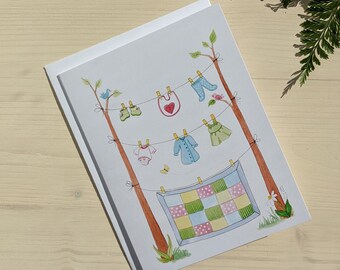 Laundry Baby Card - Etsy