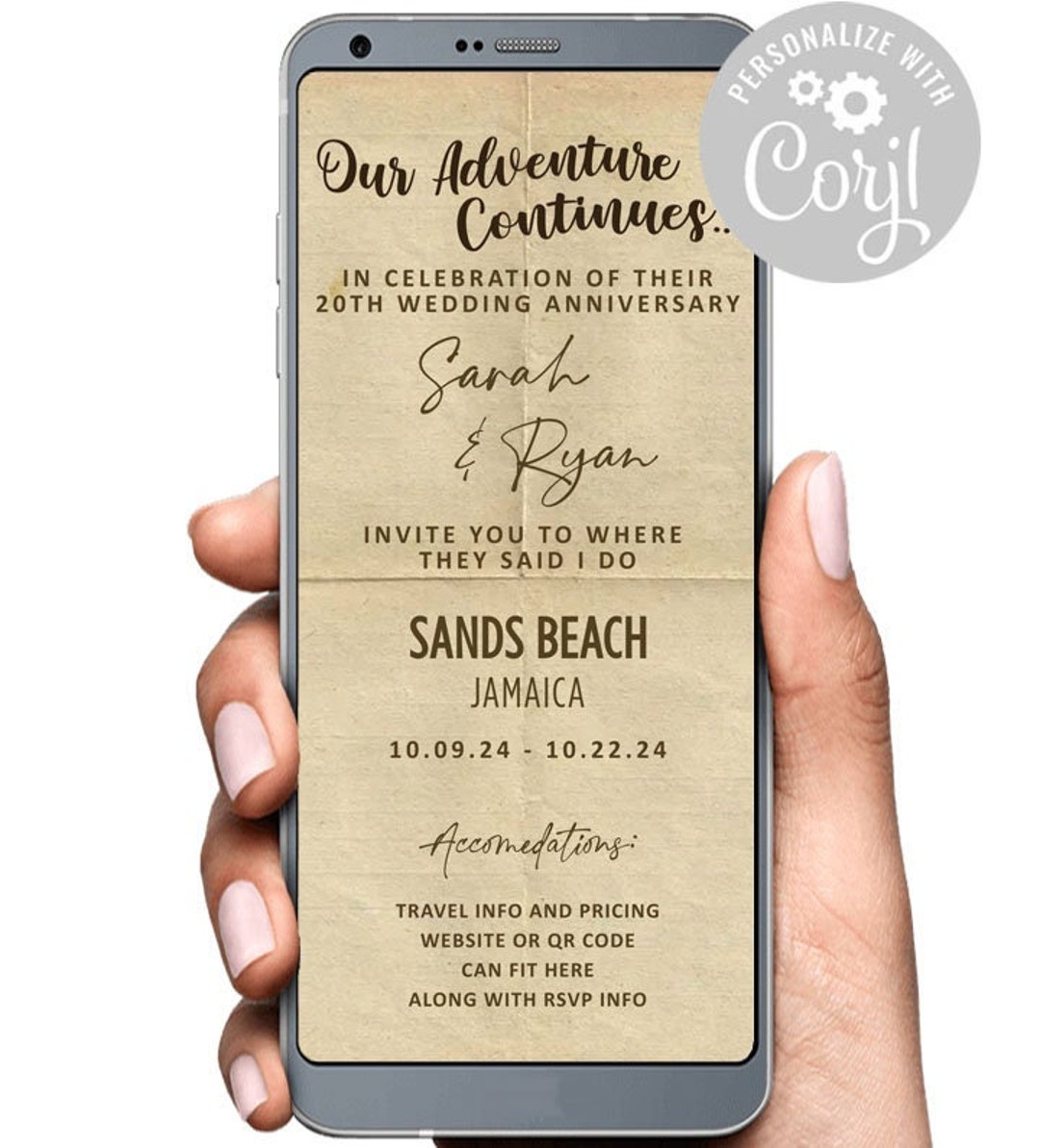 Our Adventure Continues Digital Invitation Old World Map Old Paper Look ...