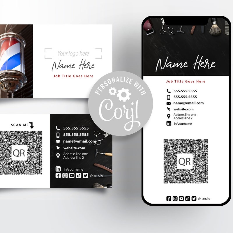 Barber Business Card - Etsy