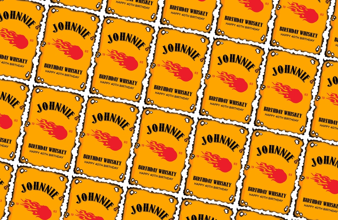 Fireball Inspired Mini Bottle Personalized Labels | Edit, Download and ...