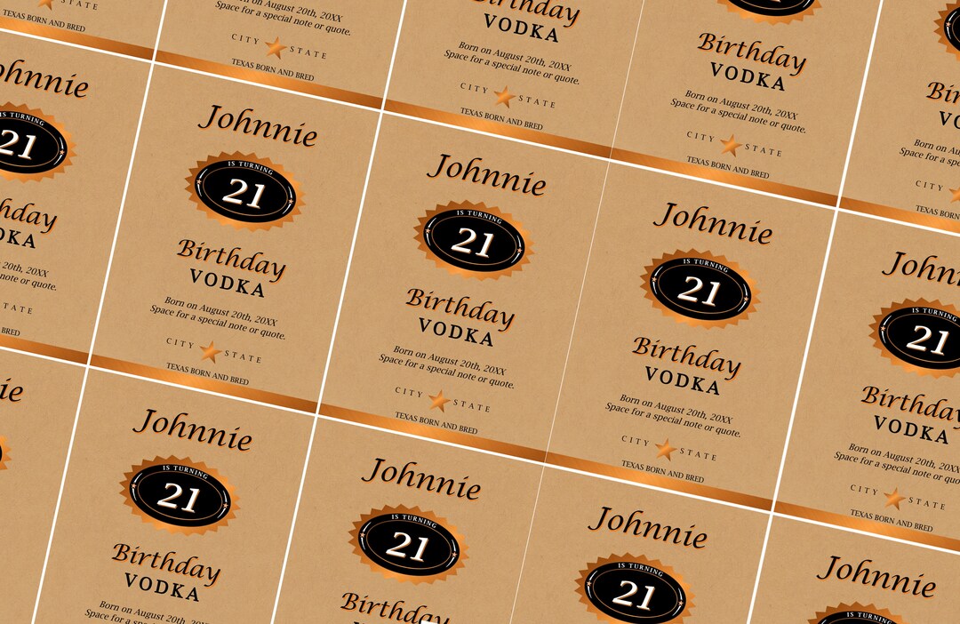 Tito's Vodka Inspired Personalized Labels Edit, Download and Print at ...