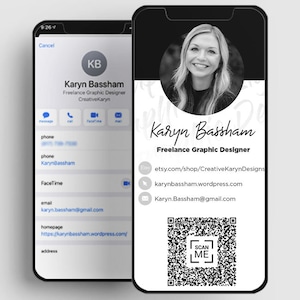 Digital Business Card With QR Code - Business Card | Send as a Text ...