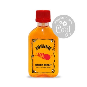 Fireball Inspired Mini Bottle Personalized Labels | Edit, Download and ...