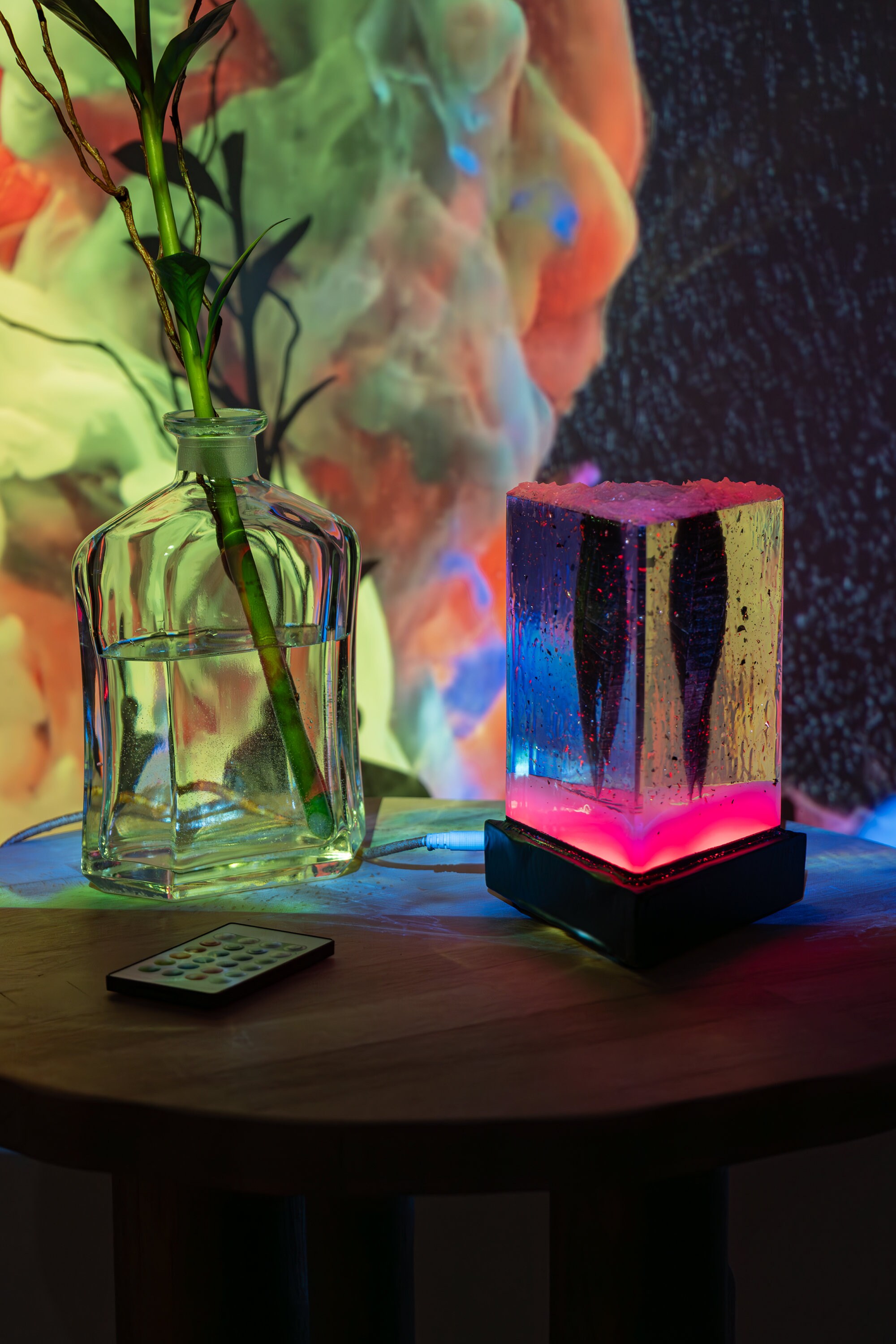 Monolith Table Lamp Epoxy Resin Wood Bedside Lamp Resin Lamp - Etsy